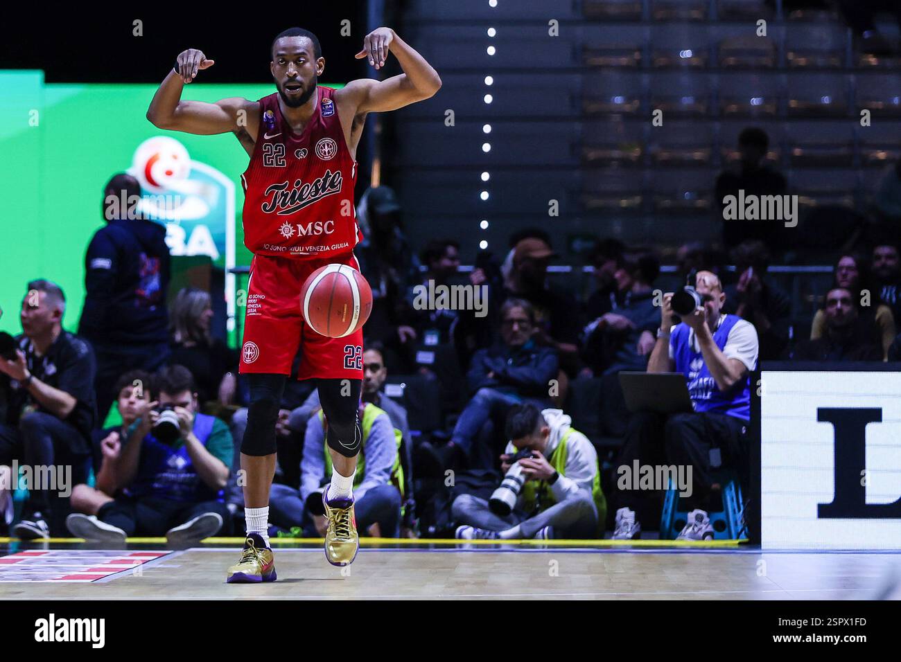 Markel Brown #22 of Pallacanestro Trieste seen in action during LBA ...