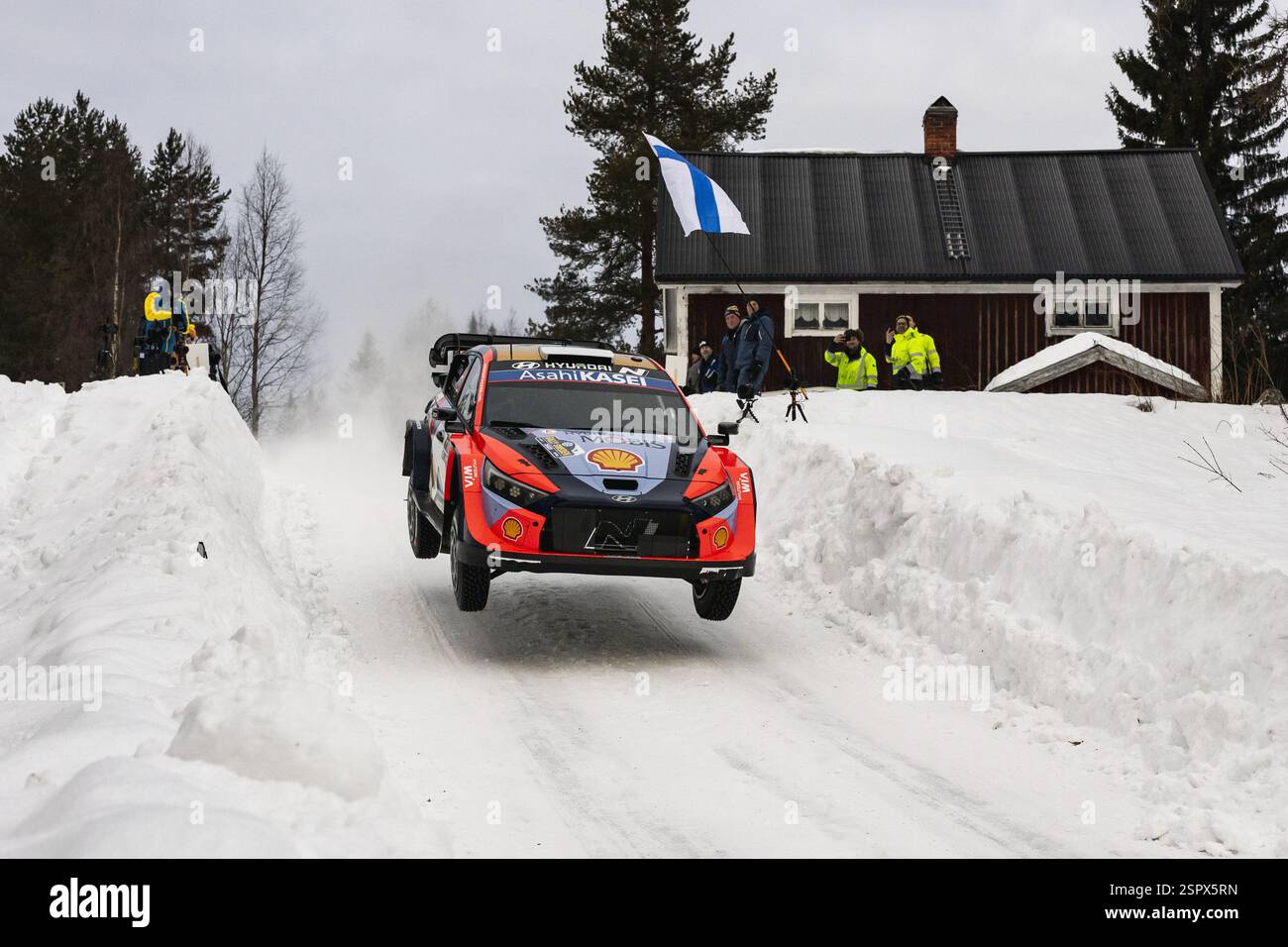 08 Ott TÃ?NAK, Martin JÃ?RVEOJA, Hyundai I20 Rally1, action during the ...