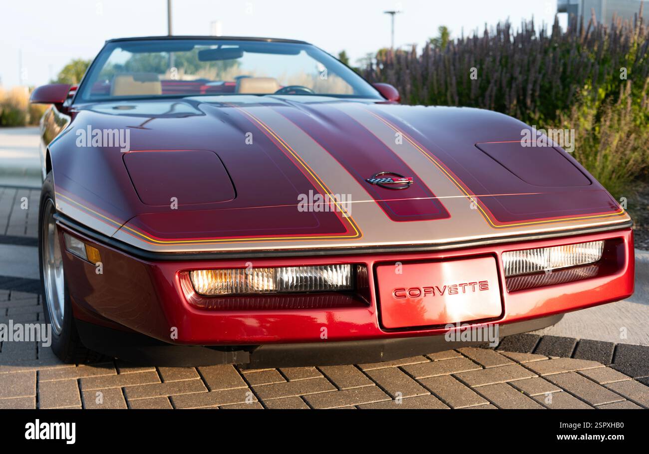 Park Ridge, Illinois, USA - August 22, 2024: Chevrolet Corvette C4 ...