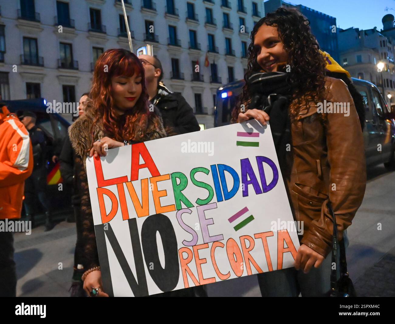 Madrid, Madrid, SPAIN. 14th Feb, 2025. Protest in front of the Ministry ...
