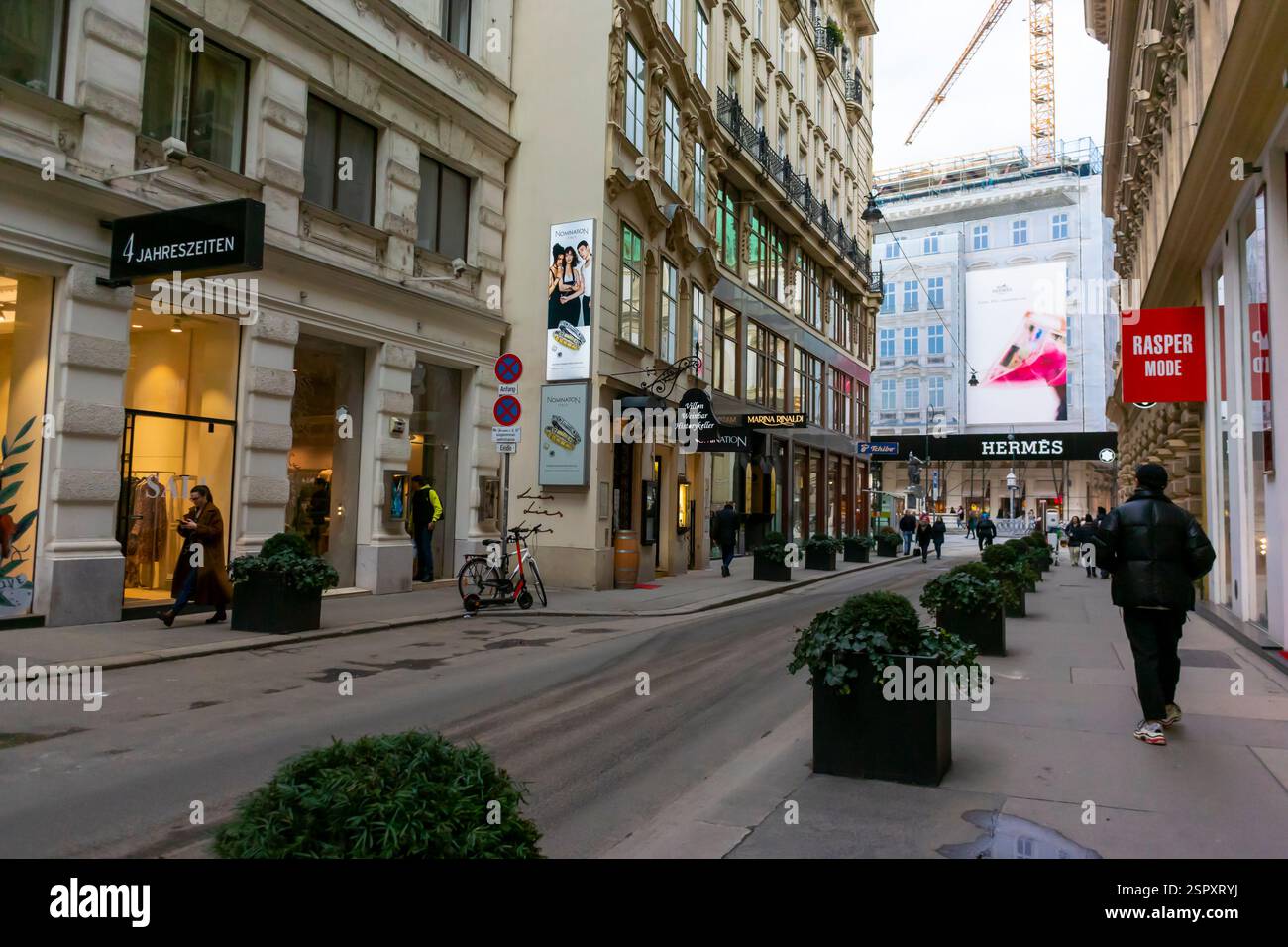 Vienna, Austria, Wide Angle View, Street Scene, Old Town Center, Crowd ...