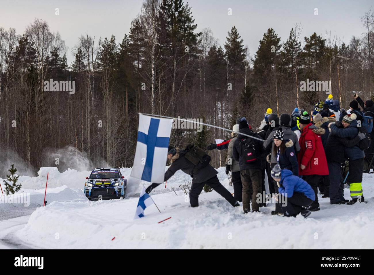 34 Tuukka KAUPPINEN, Sebastian VIRTANEN, Toyota Yaris Rally2, action ...