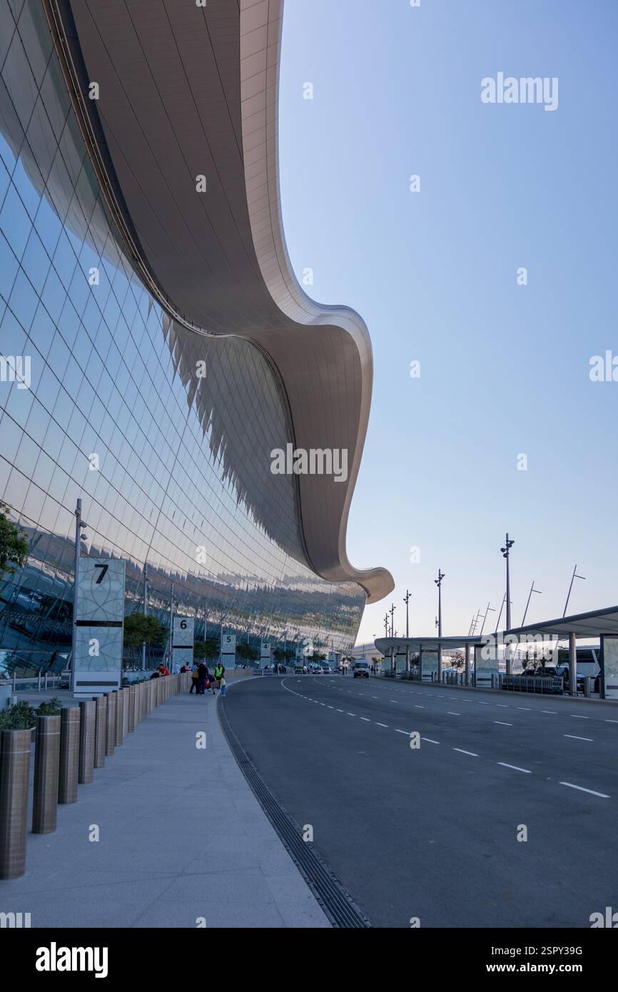 Zayed International Airport Departures Entrance, Abu Dhabi Airport Stock Photo - Alamy