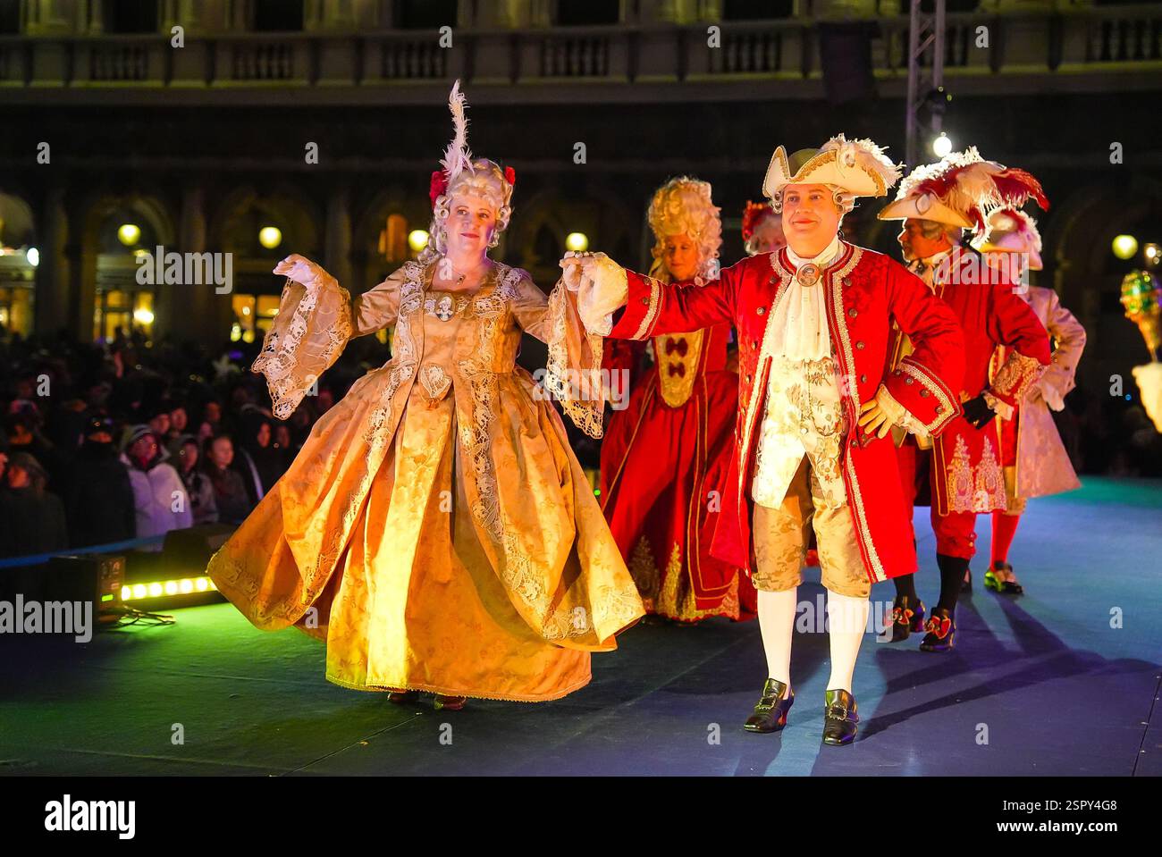 Venezia, Italy. 14th Feb, 2025. A moment during the Venice Carnival ...