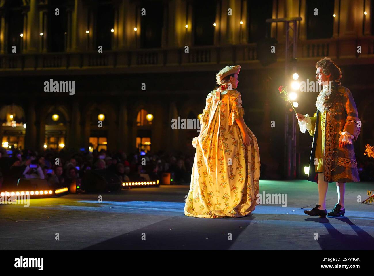 Venezia, Italy. 14th Feb, 2025. A moment during the Venice Carnival ...