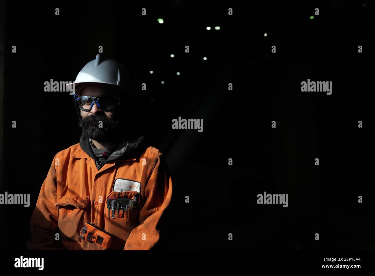 A steelworker is seen at the ArcelorMittal Dofasco Steel Plant in ...