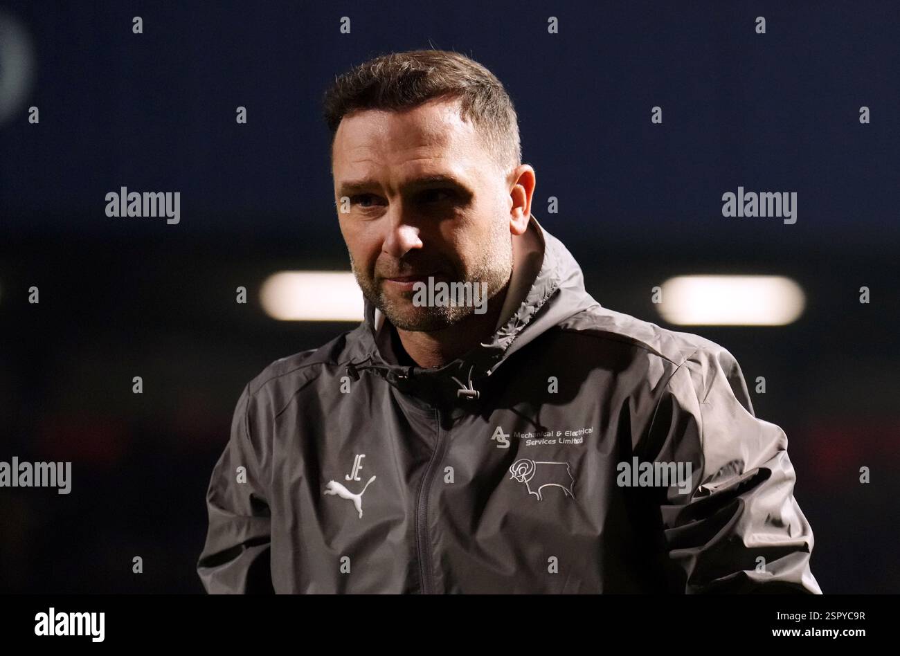 Derby County manager John Eustace during the Sky Bet Championship match ...