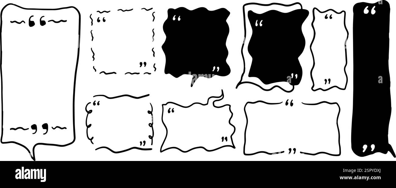 Quote Box / Dialogue Box Illustration Set Stock Vector Image & Art - Alamy