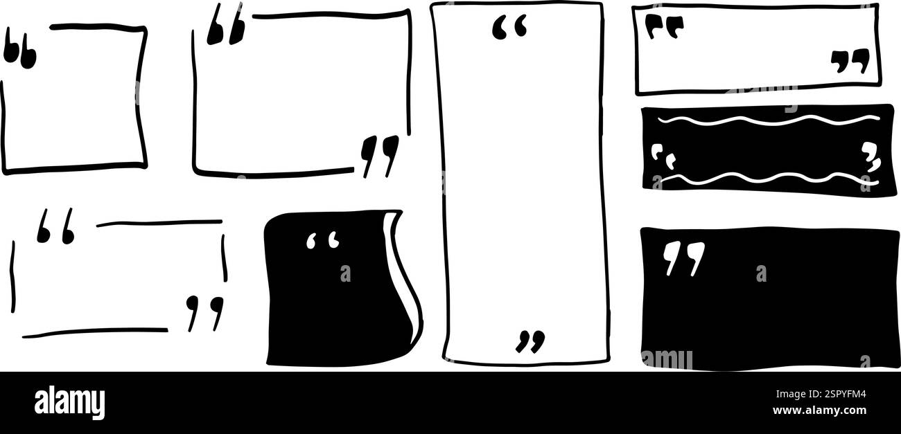 Quote Box / Dialogue Box Illustration Set Stock Vector Image & Art - Alamy