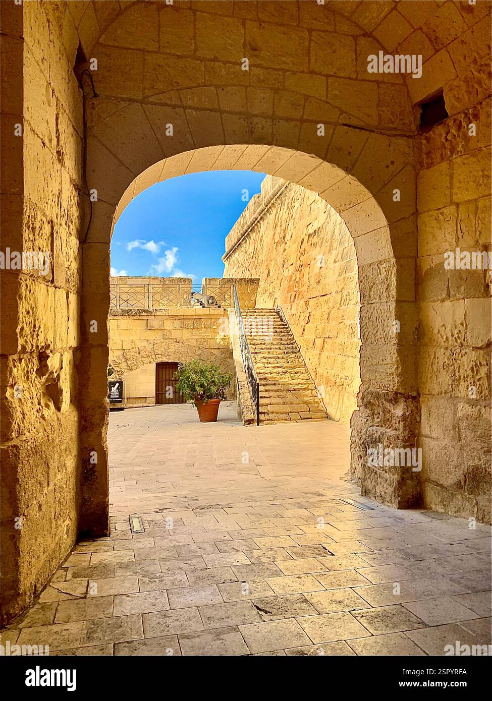 Inside the Historic City Gate of Birgu, Malta Stock Photo - Alamy