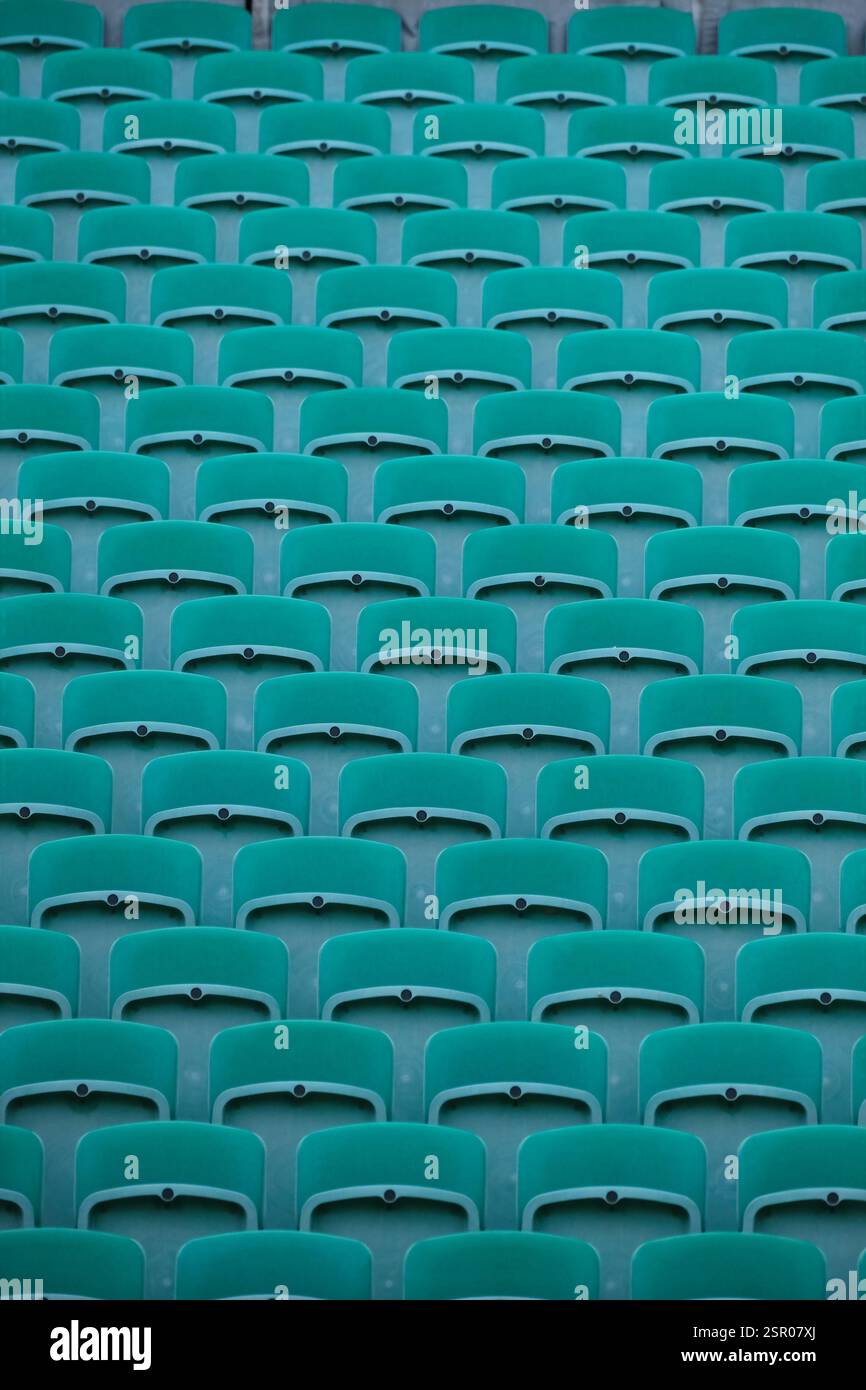 Chair pattern in perfect row Stock Photo - Alamy