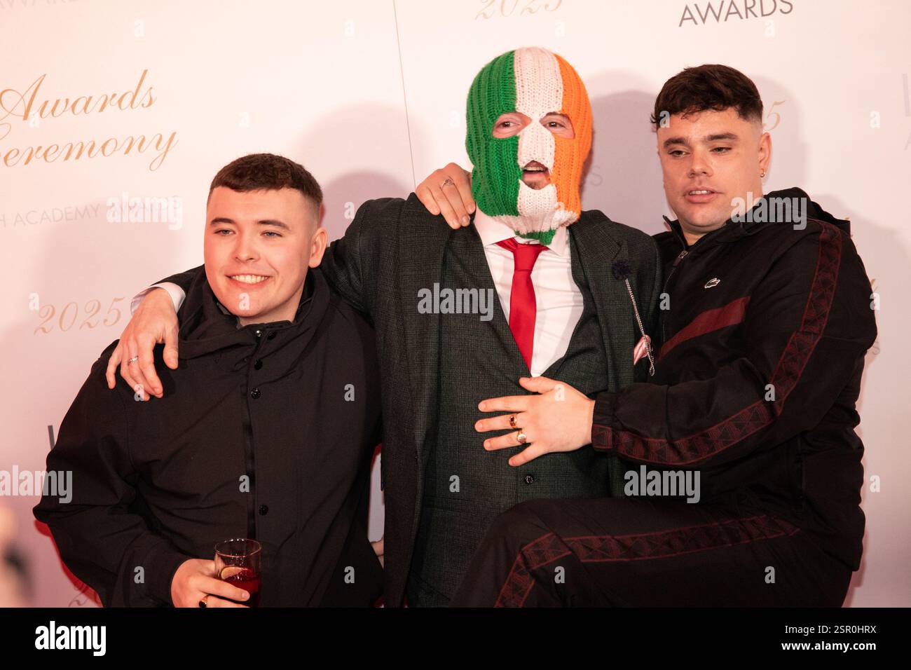 Dublin, Ireland – 14th February 2025 – Kneecap on the red carpet ahead ...