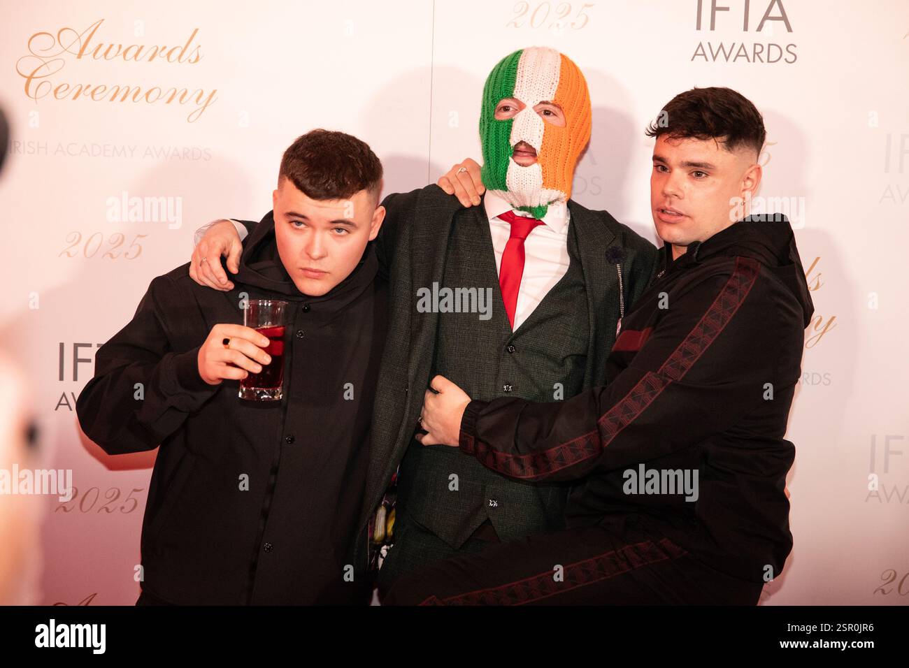 Dublin, Ireland – 14th February 2025 – Kneecap on the red carpet ahead ...
