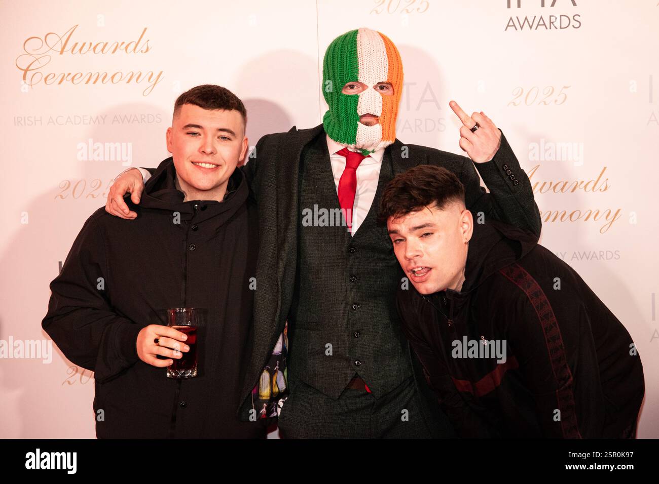 Dublin, Ireland – 14th February 2025 – Kneecap on the red carpet ahead ...