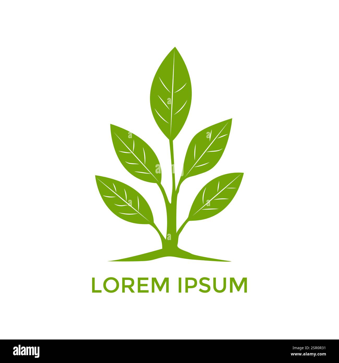 Sprout Logo Isolated White background. Vector Illustration Stock Vector ...