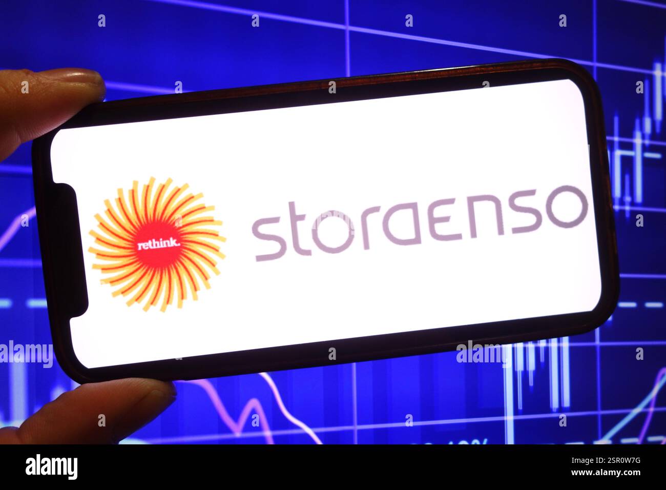 Poland. 14th Feb, 2025. In this photo illustration, the Stora Enso ...