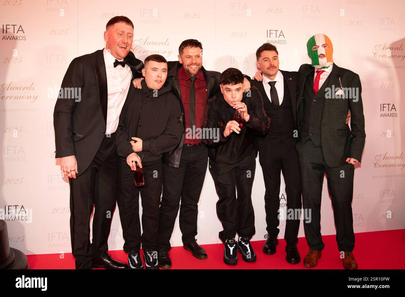 Dublin, Ireland – 14th February 2025 – Kneecap on the red carpet ahead ...