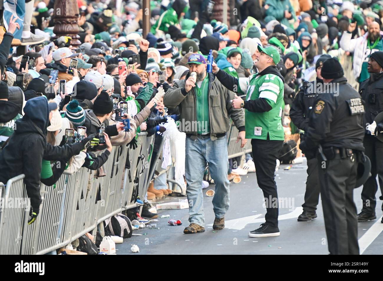 Philadelphia, Pennsylvania, USA. 14th Feb, 2025. Eagles legend JASON ...