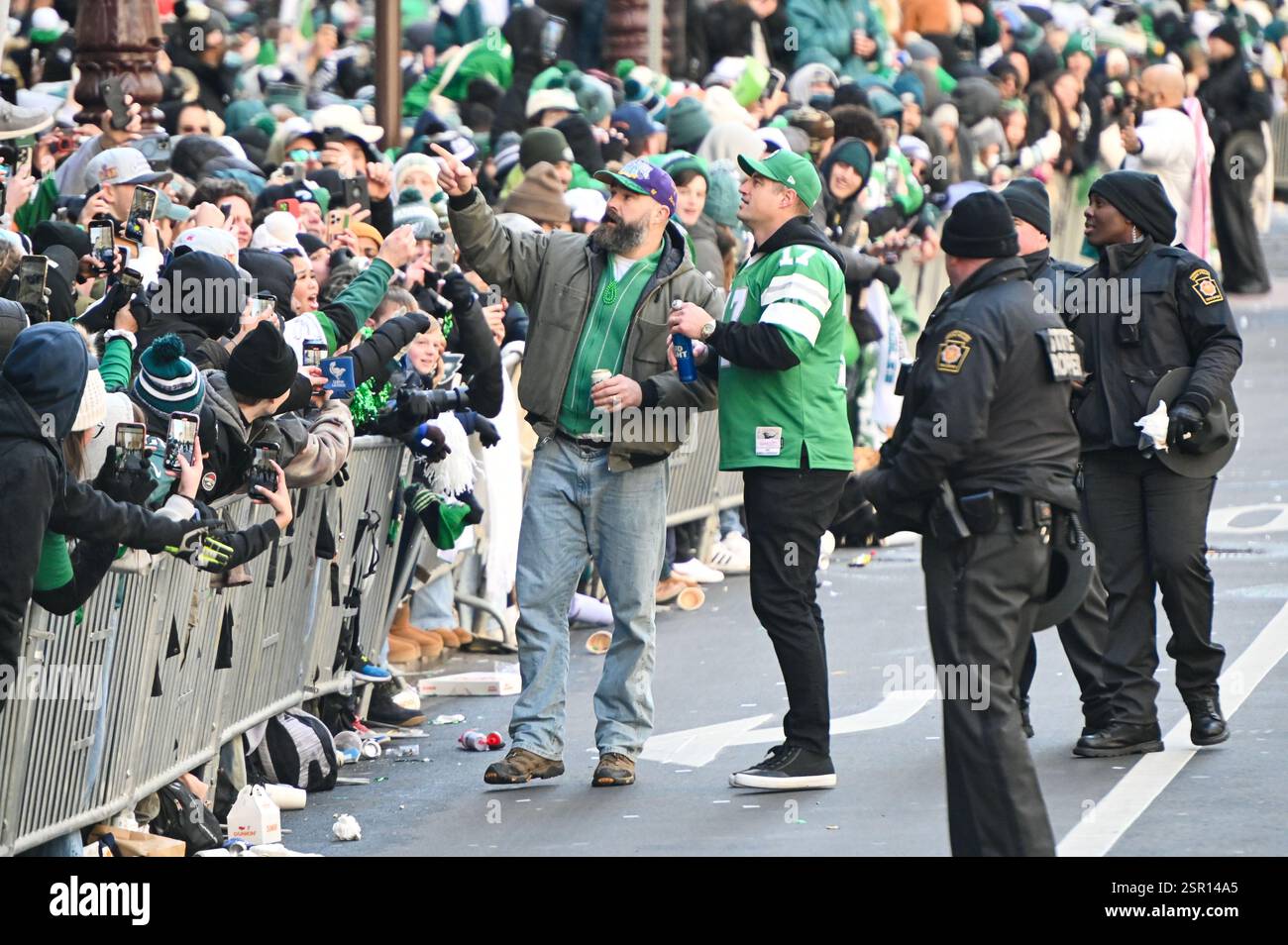 Philadelphia, Pennsylvania, USA. 14th Feb, 2025. Eagles legend JASON ...