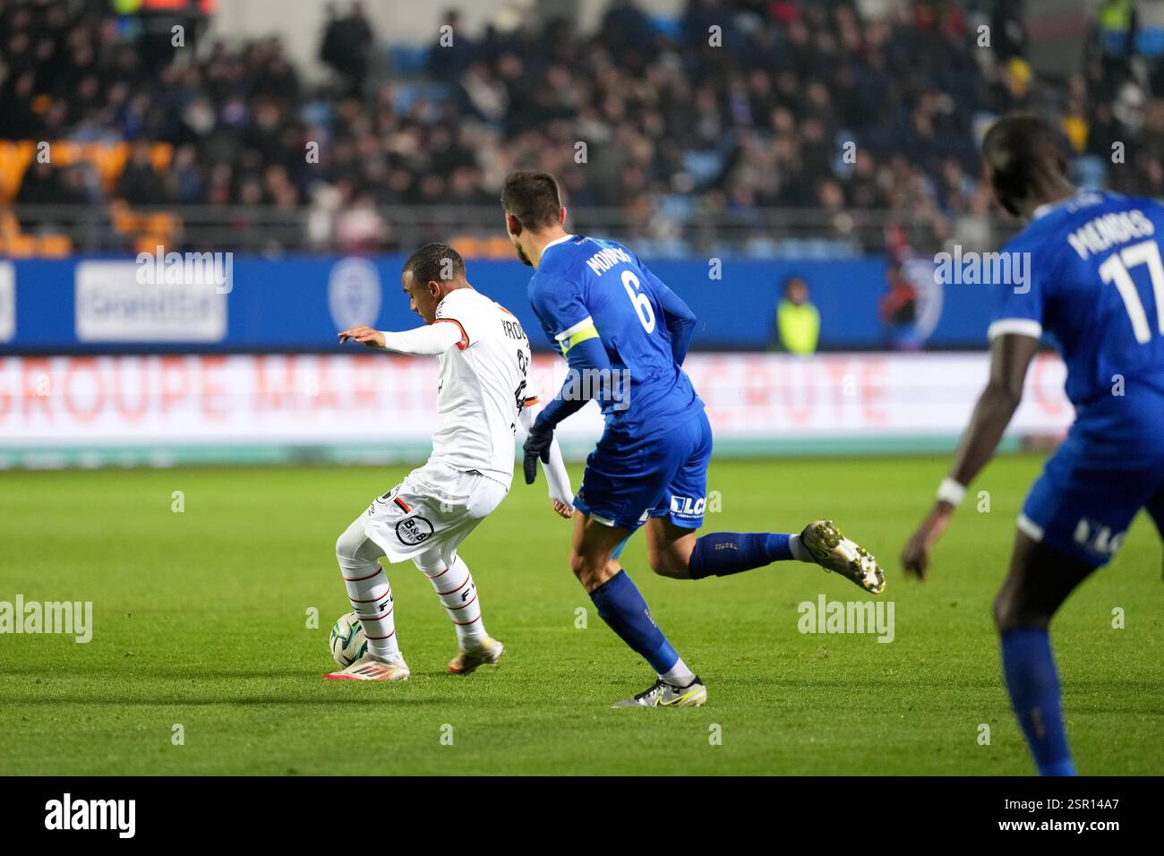 22 Eli Junior KROUPI (fcl) during the Ligue 2 BKT match between Troyes ...