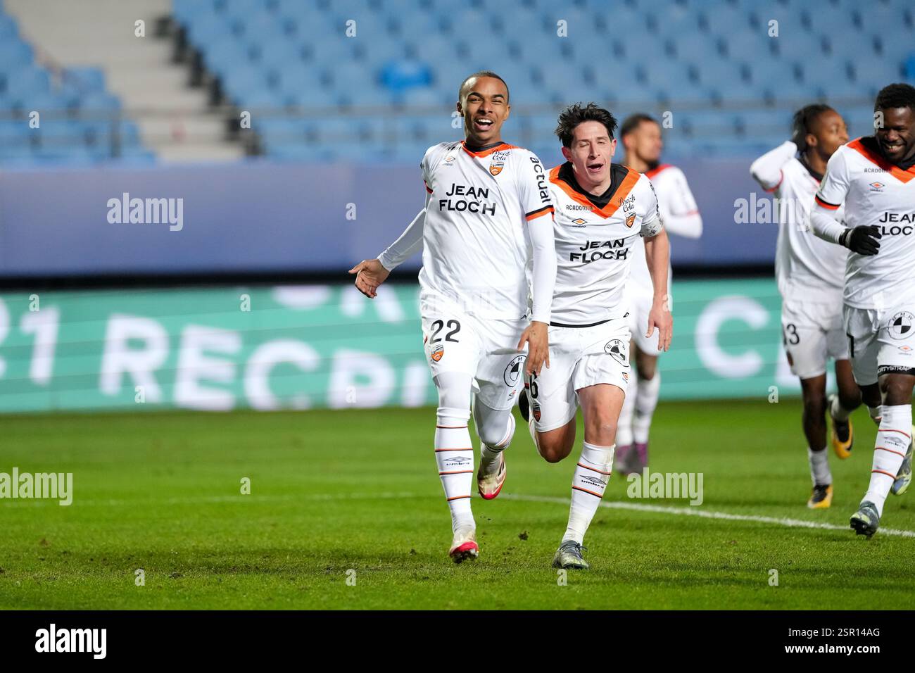 22 Eli Junior KROUPI (fcl) during the Ligue 2 BKT match between Troyes ...