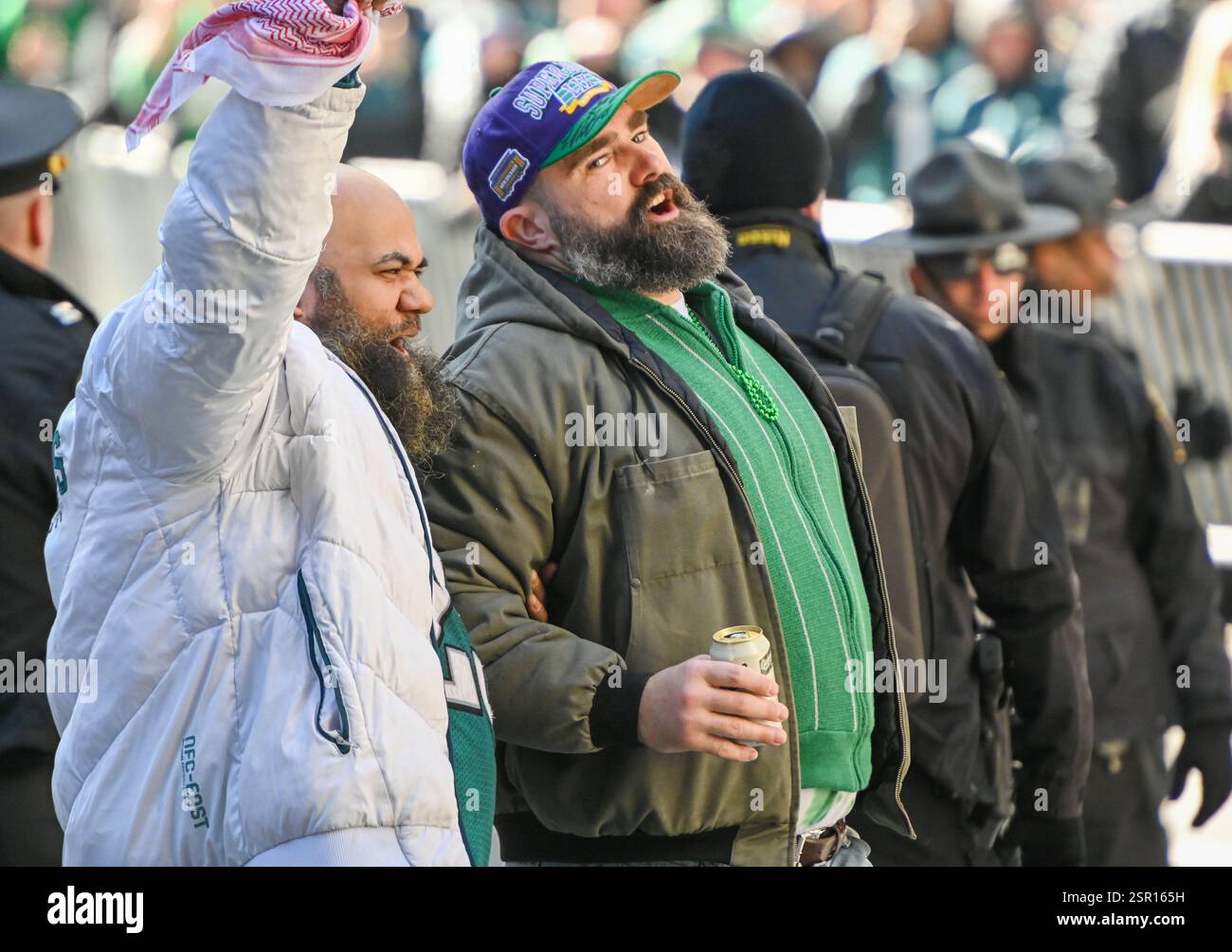 Philadelphia, Pennsylvania, USA. 14th Feb, 2025. Eagles legend JASON ...