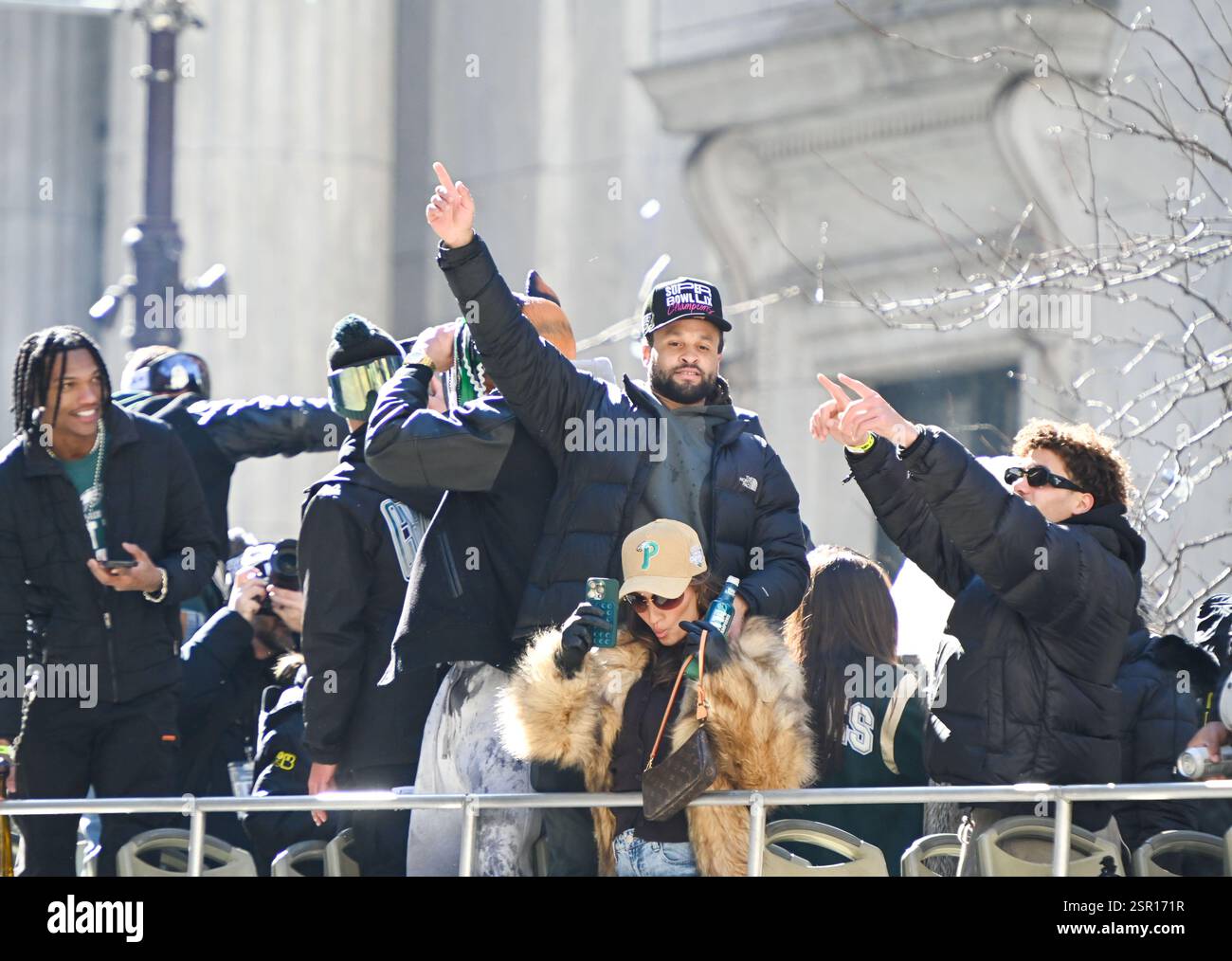 Philadelphia, Pennsylvania, USA. 14th Feb, 2025. Eagles player, DARIUS ...