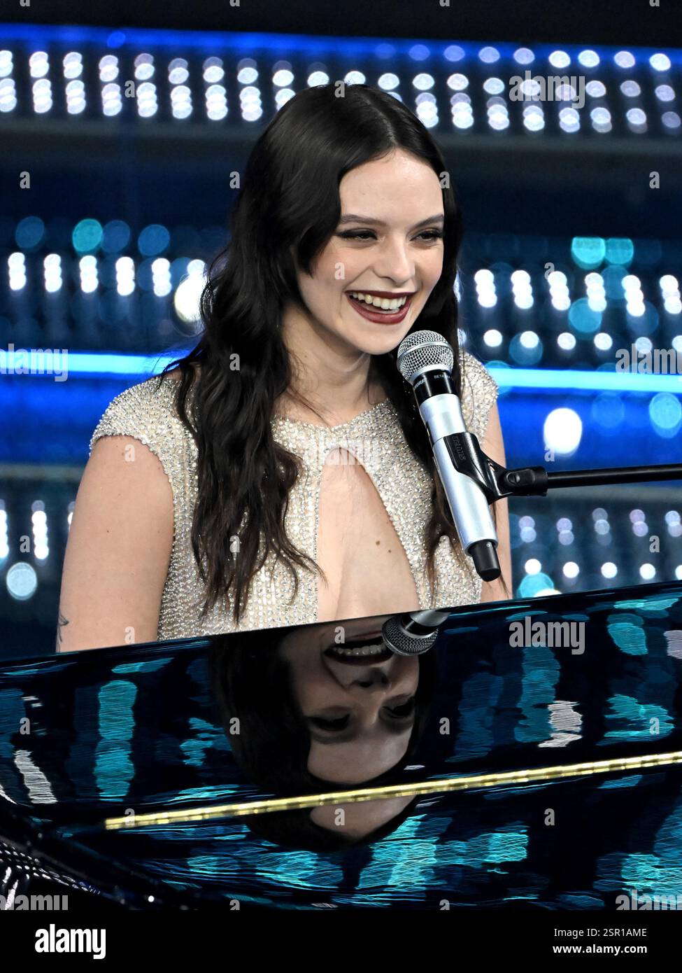 Sanremo, Italy. 14th Feb, 2025. Fourth Evening. In the photo: Francesca ...