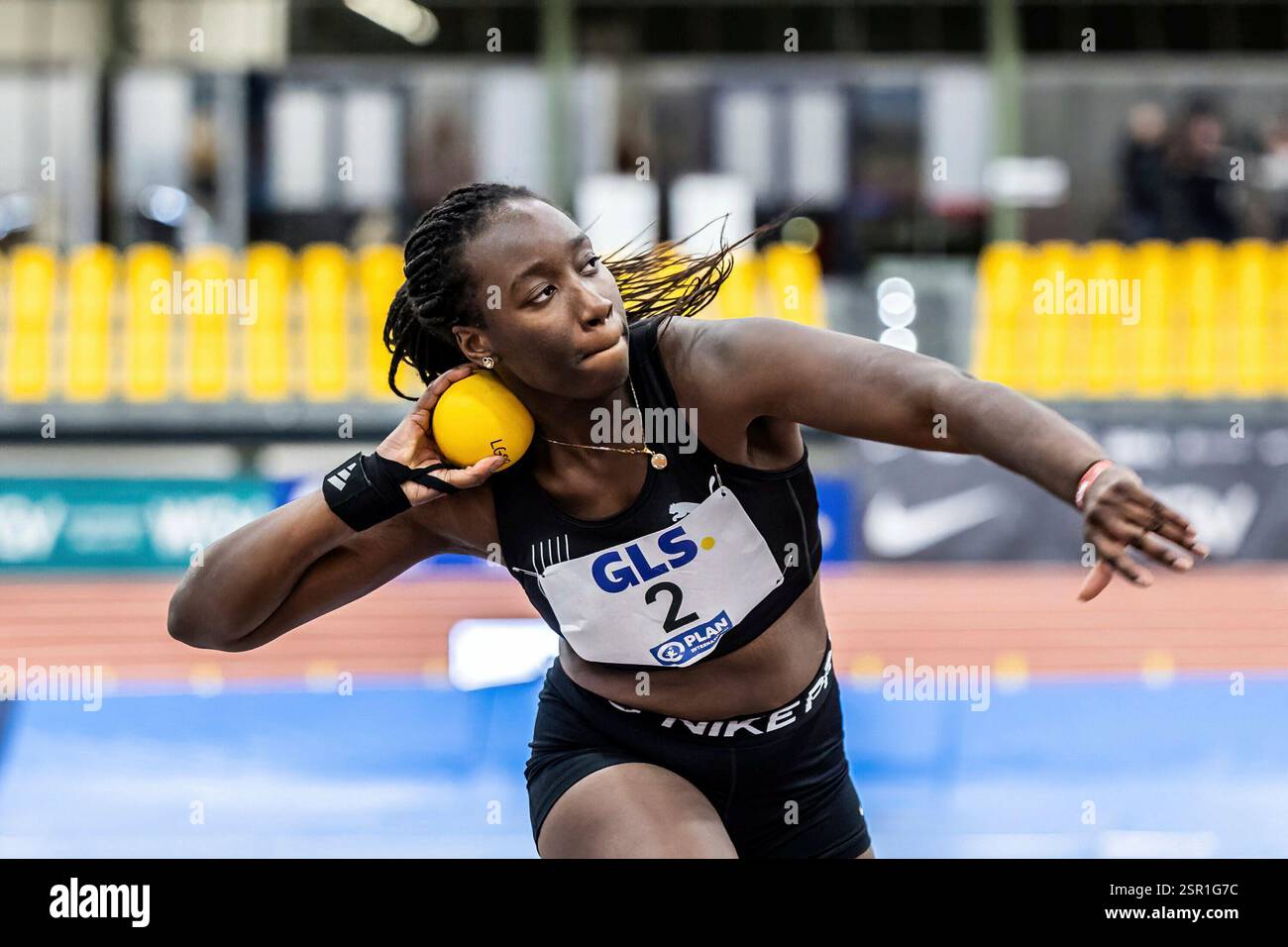 Dortmund, Deutschland. 14th Feb, 2025. Essovale Tchagbele (LG Badische ...