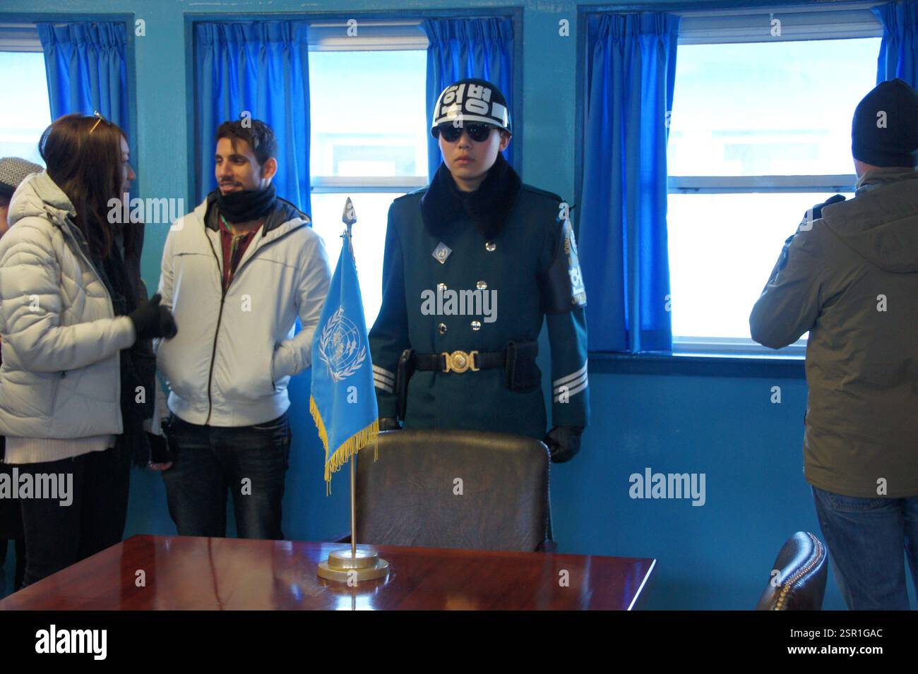 DMZ zone. Panmunjom is a military border between North Korea and South ...