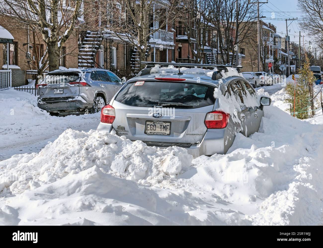 Montreal, Quebec, Canada. 14th Feb, 2025. Snowstorm in Montreal. After ...