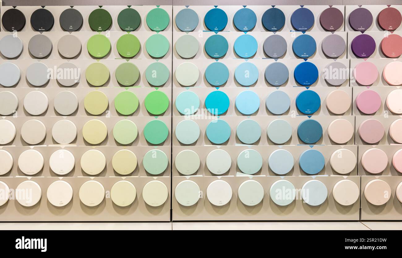 Color samples at a paint shop Stock Photo - Alamy
