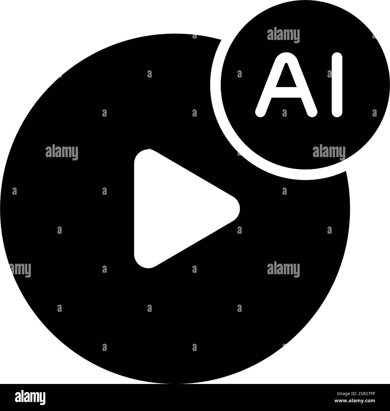 AI video streaming disc icon Stock Vector Image & Art - Alamy