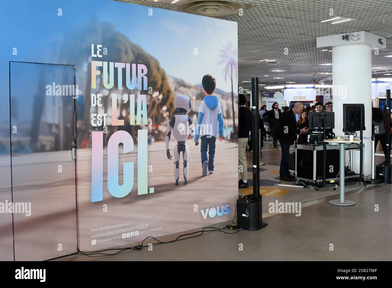 Visitors seen during the event. WAICF: World Artificial Intelligence Cannes Festival 2025, the ...