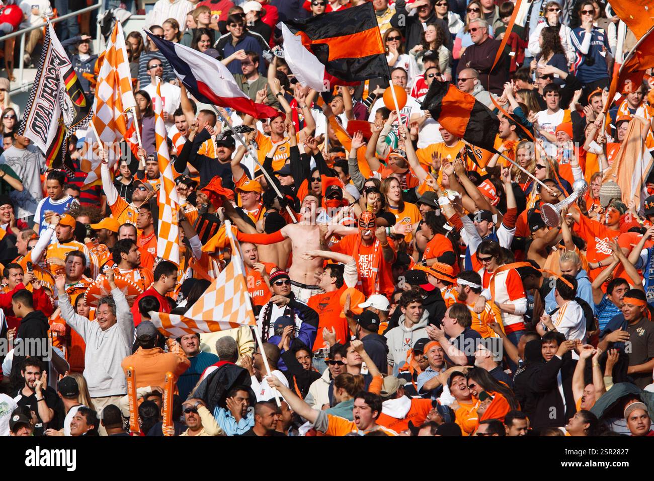 Houston Dynamo supporters celebrate a goal during the MLS Cup ...