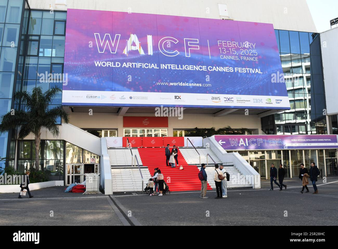 Visitors seen during the event. WAICF: World Artificial Intelligence Cannes Festival 2025, the ...