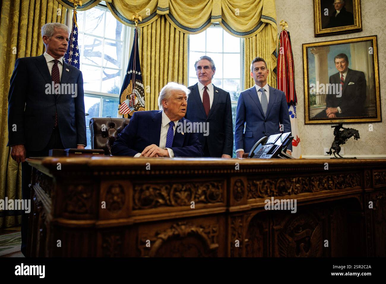 Washington, United States. 14th Feb, 2025. U.S. President Donald Trump ...