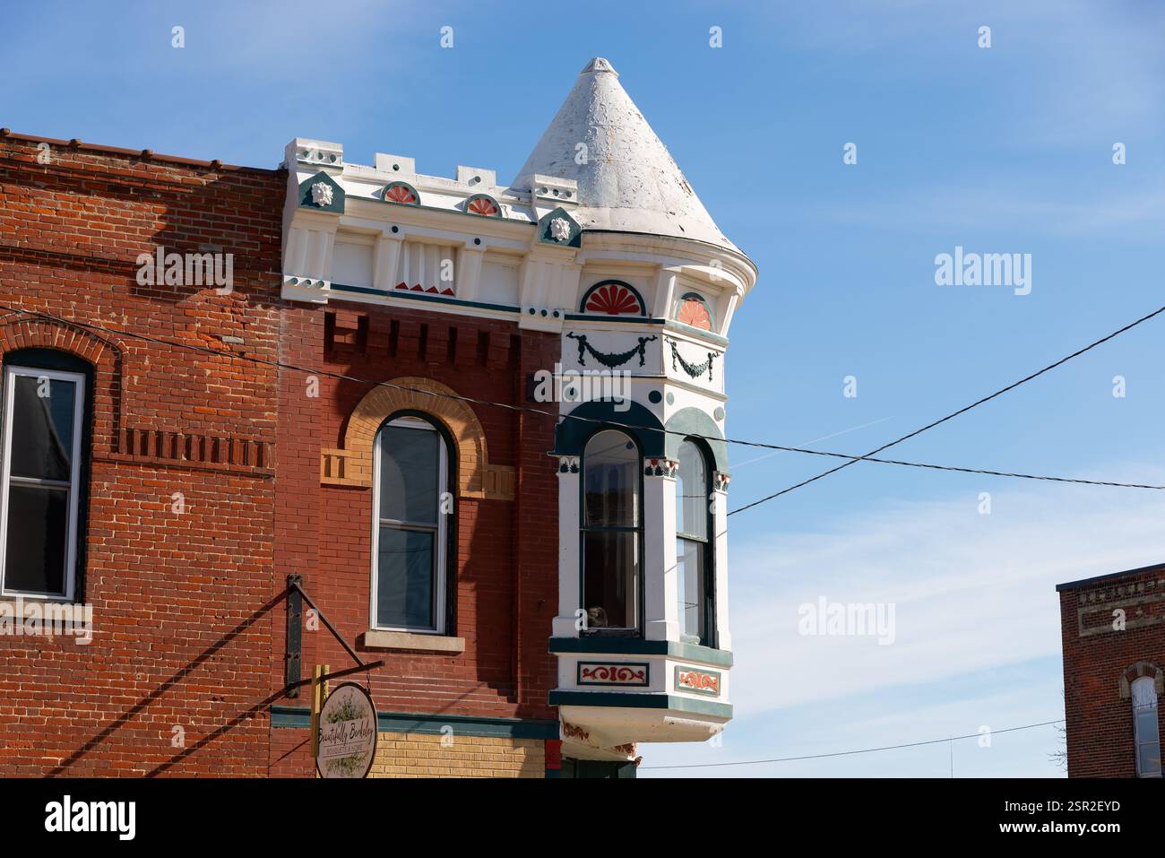 Downtown building and storefront in Stockton, Illinois, USA Stock Photo ...