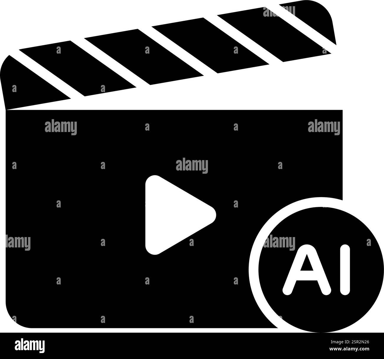 AI video clapperboard media icon Stock Vector Image & Art - Alamy