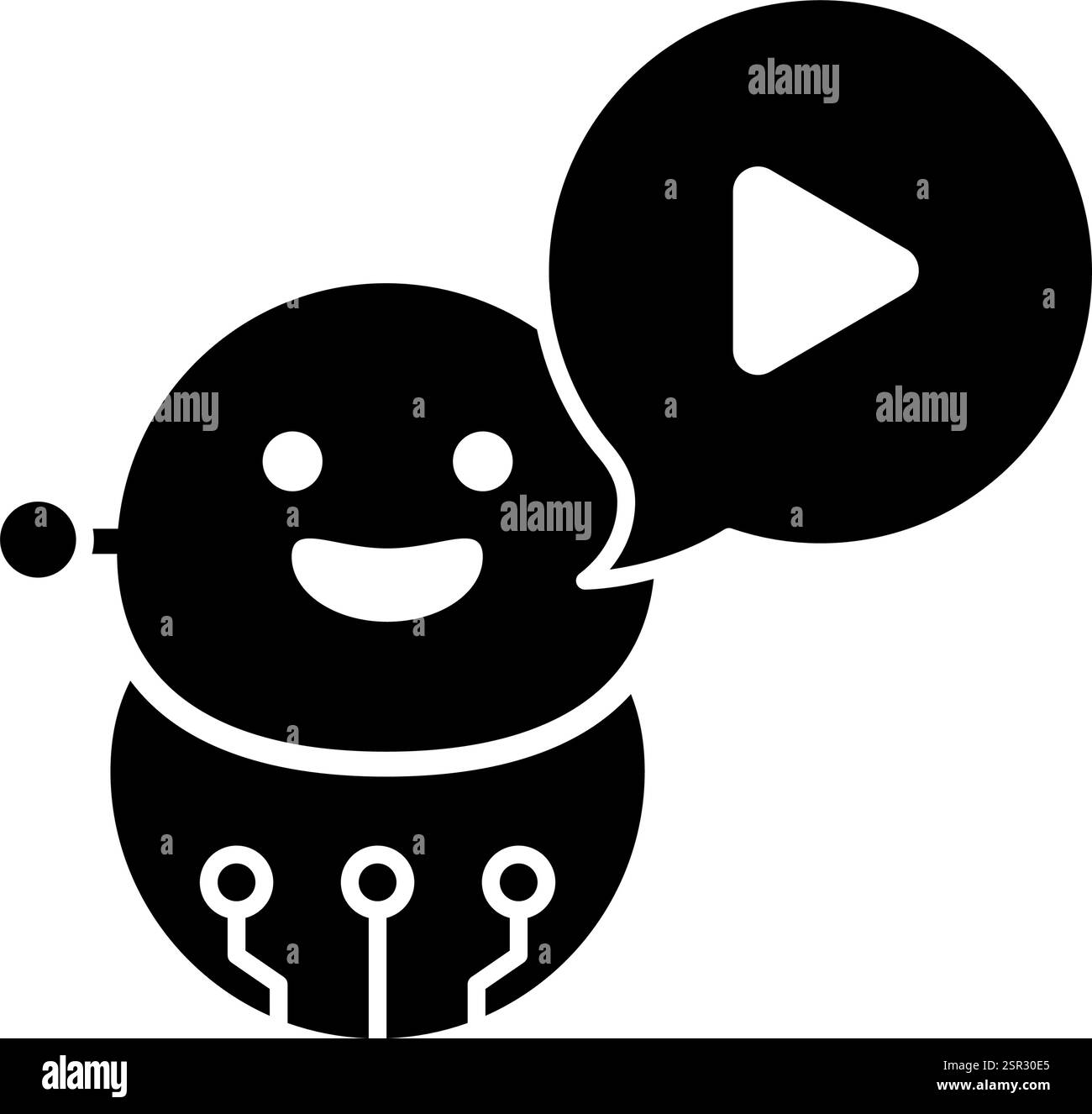 AI video chatbot media interaction icon Stock Vector Image & Art - Alamy