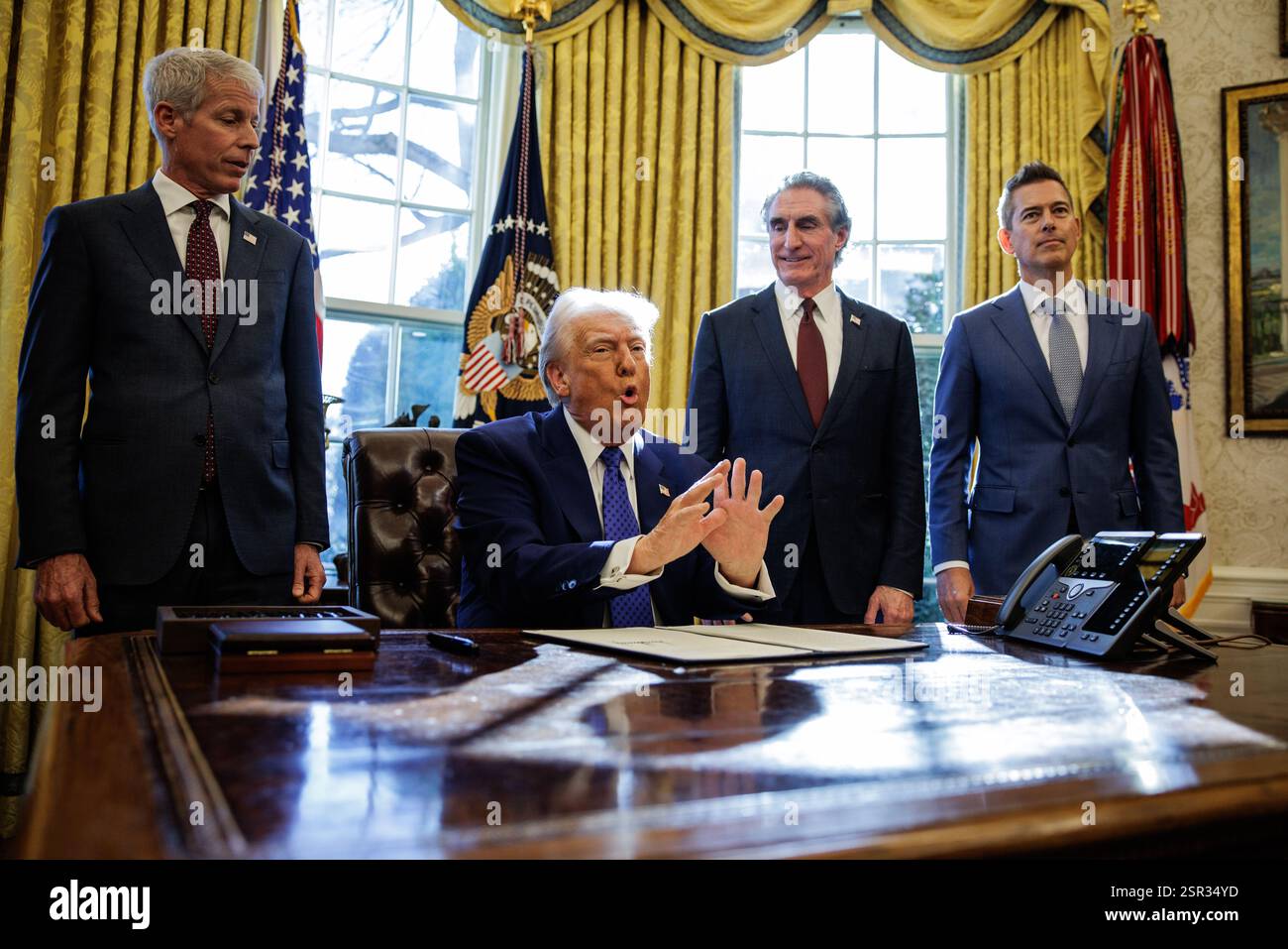 Washington, United States. 14th Feb, 2025. U.S. President Donald Trump ...