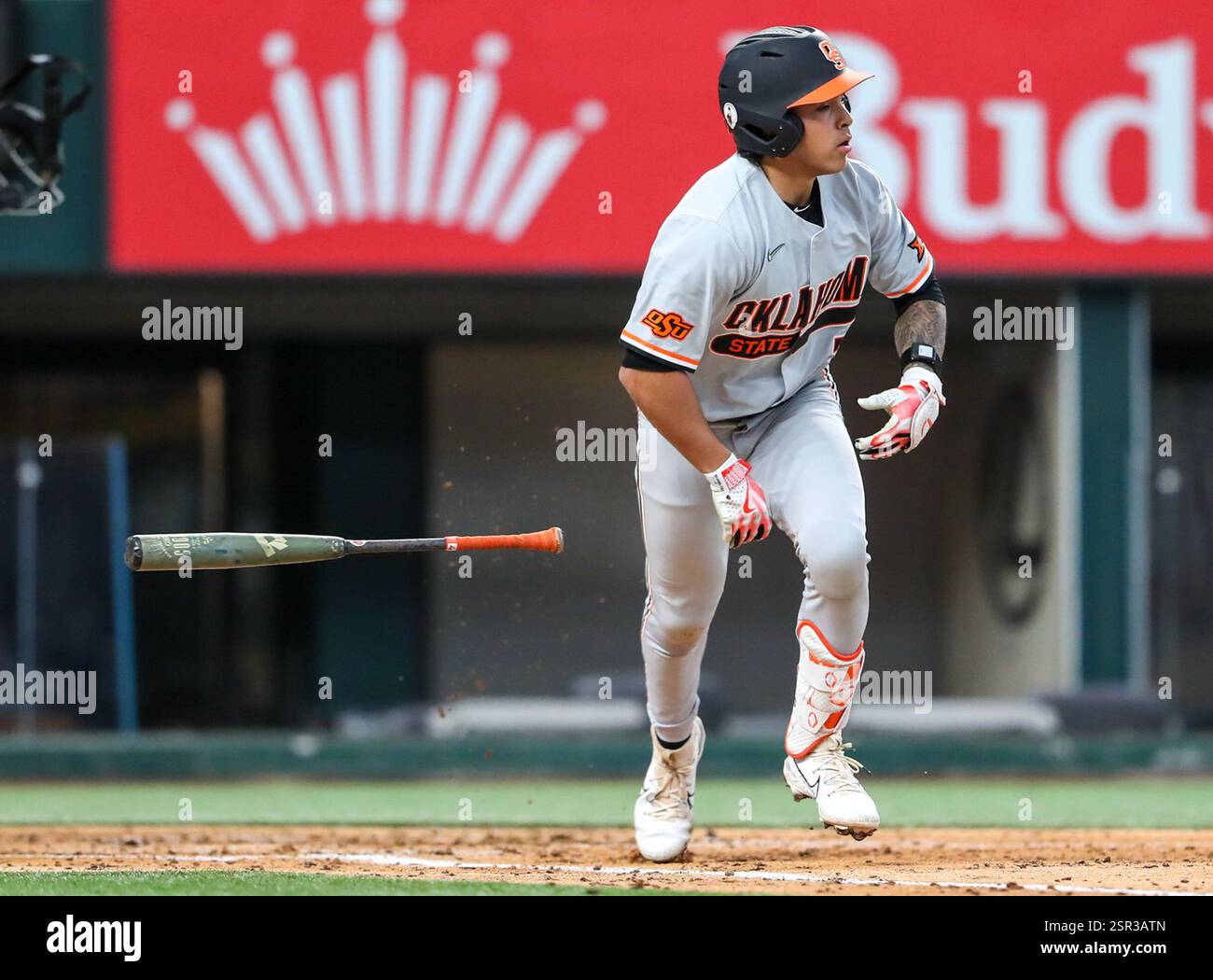 Arlington, Texas, USA. 14th Feb, 2025. OSU's AVERY ORTIZ (7) watches ...
