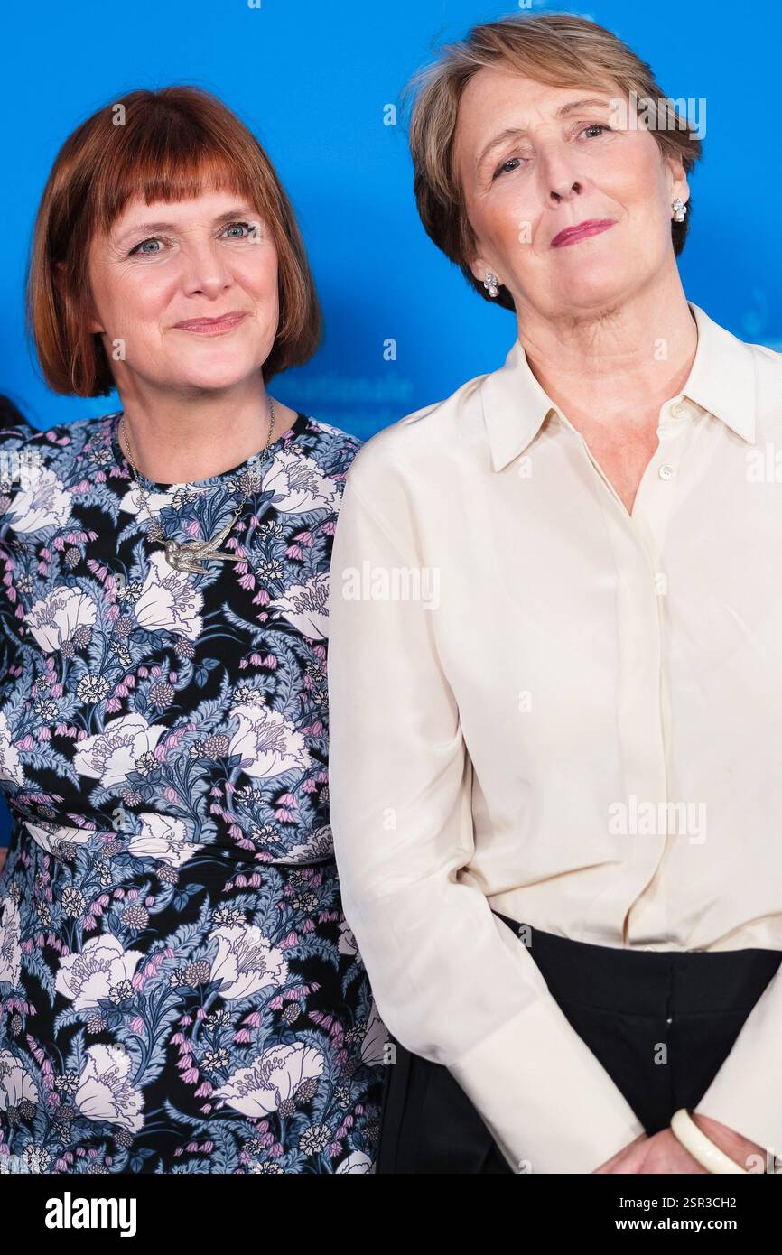 Berlin, Germany. 14th Feb, 2025. Rebecca Lenkiewicz and Fiona Shaw seen ...
