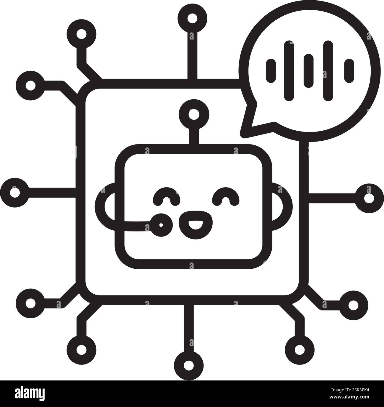 AI voice assistant circuit technology icon Stock Vector Image & Art - Alamy