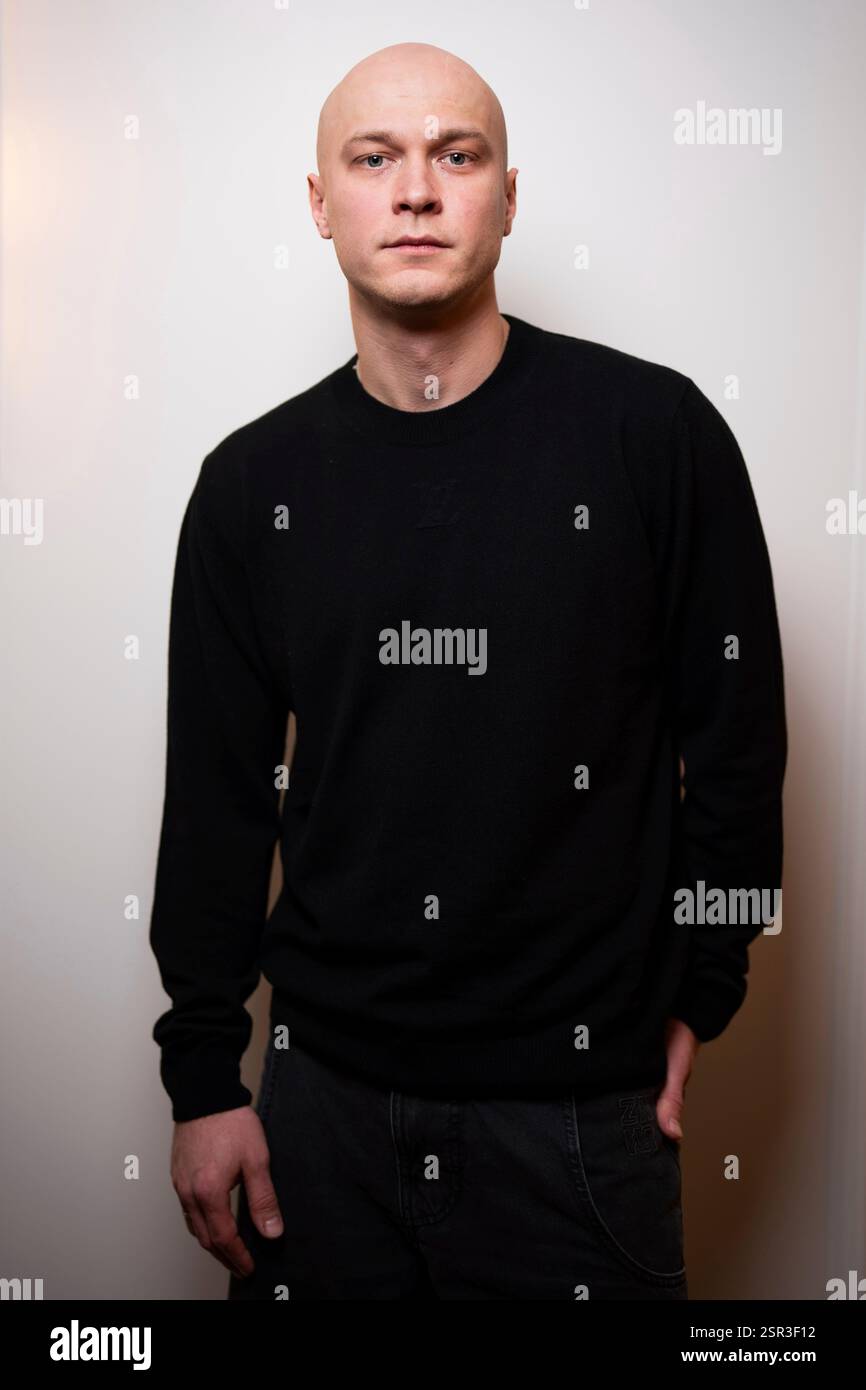 Russian actor Yura Borisov, from the film "Anora," poses for a portrait ...