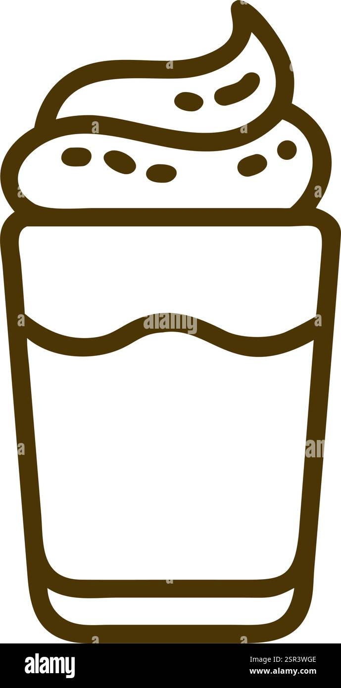 Creamy iced coffee beverage Stock Vector Images - Alamy