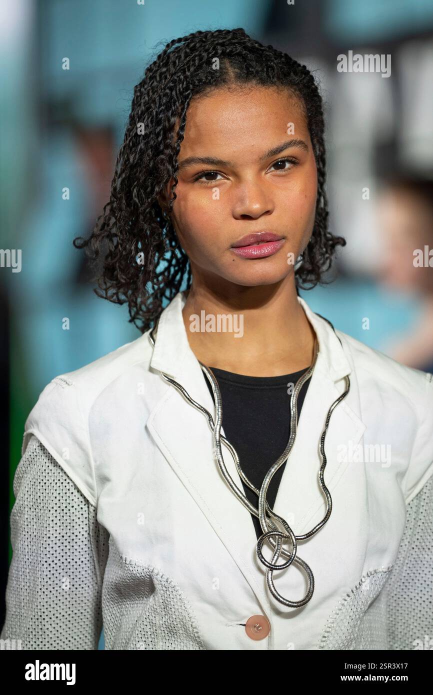 Indeyarna Donaldson-Holness poses for photographers upon arrival at the ...