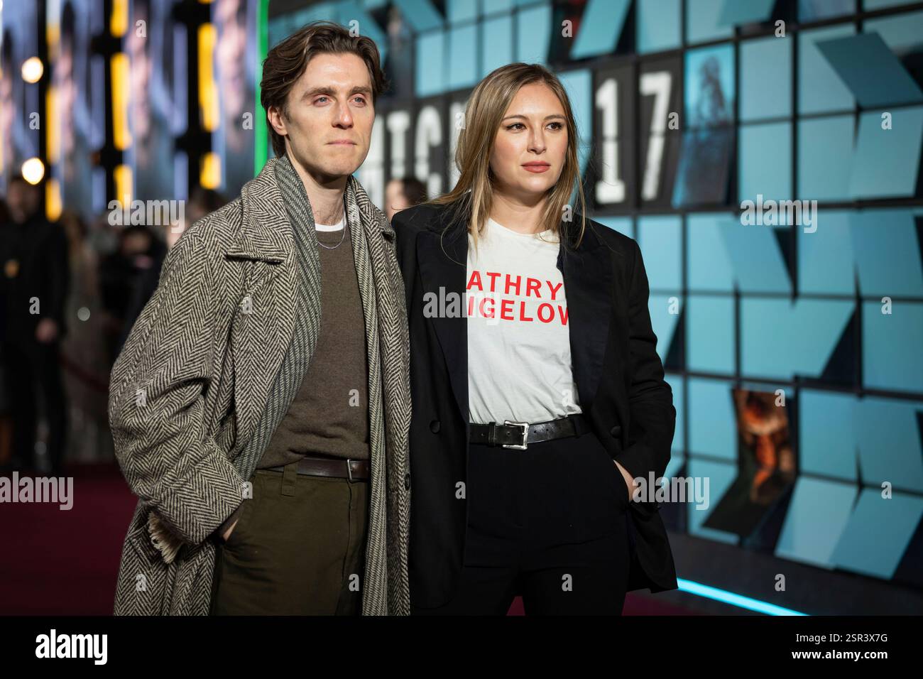 Jack Farthing, left, and Hanako Footman pose for photographers upon ...