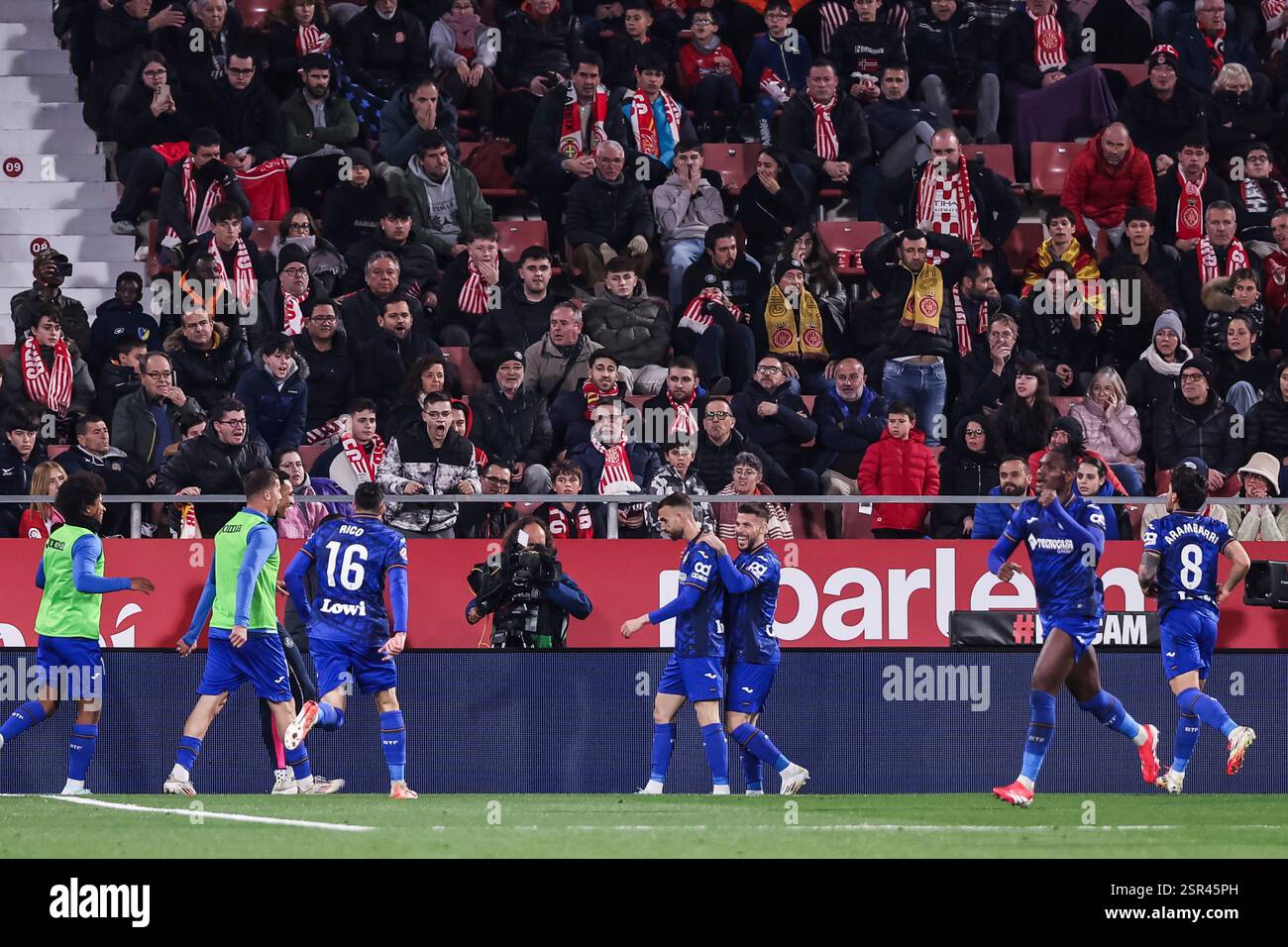 Borja Mayoral of Getafe CF celebrates a goal during the Spanish league ...