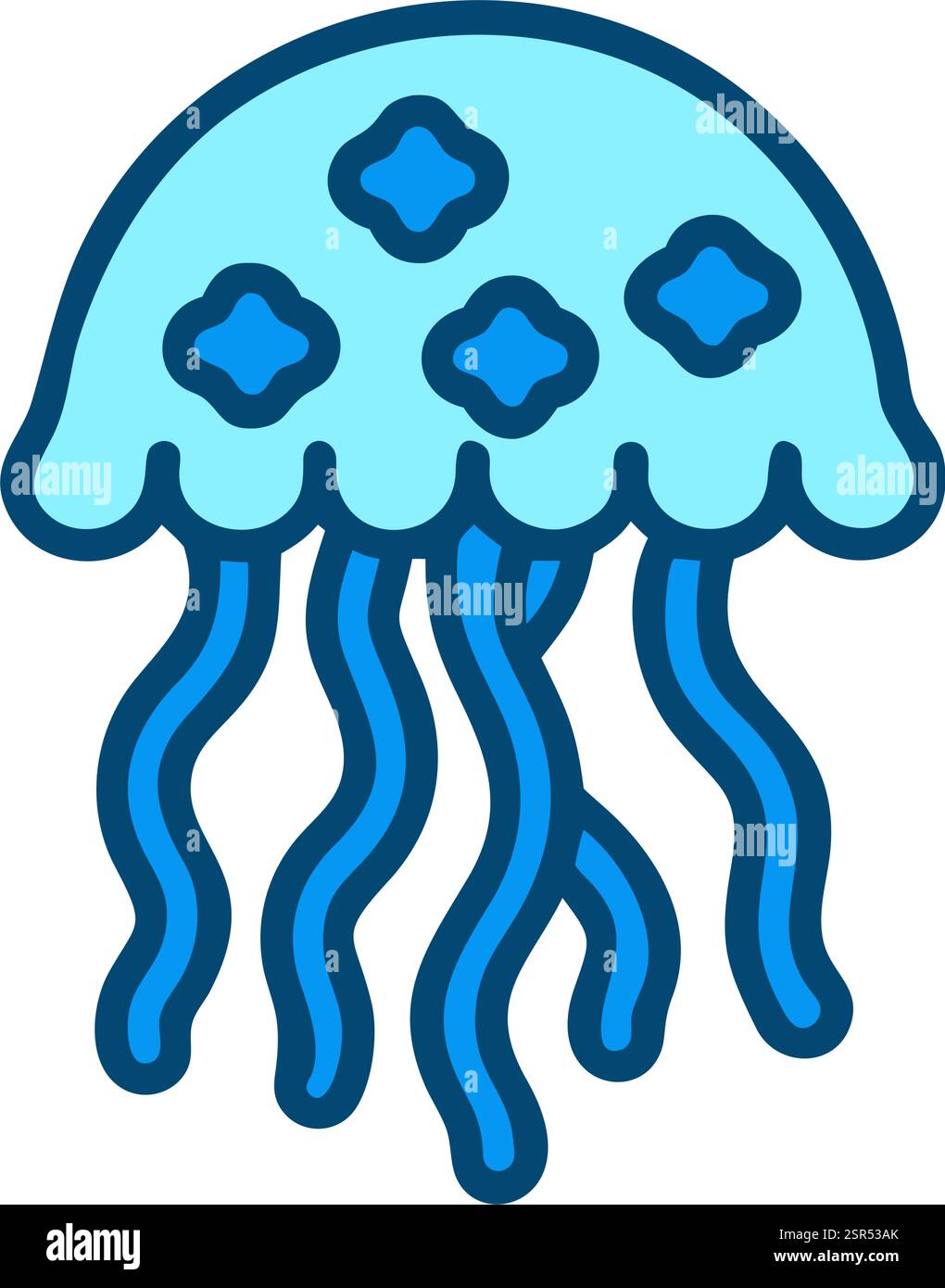 Ocean wildlife jellyfish icon Stock Vector Image & Art - Alamy